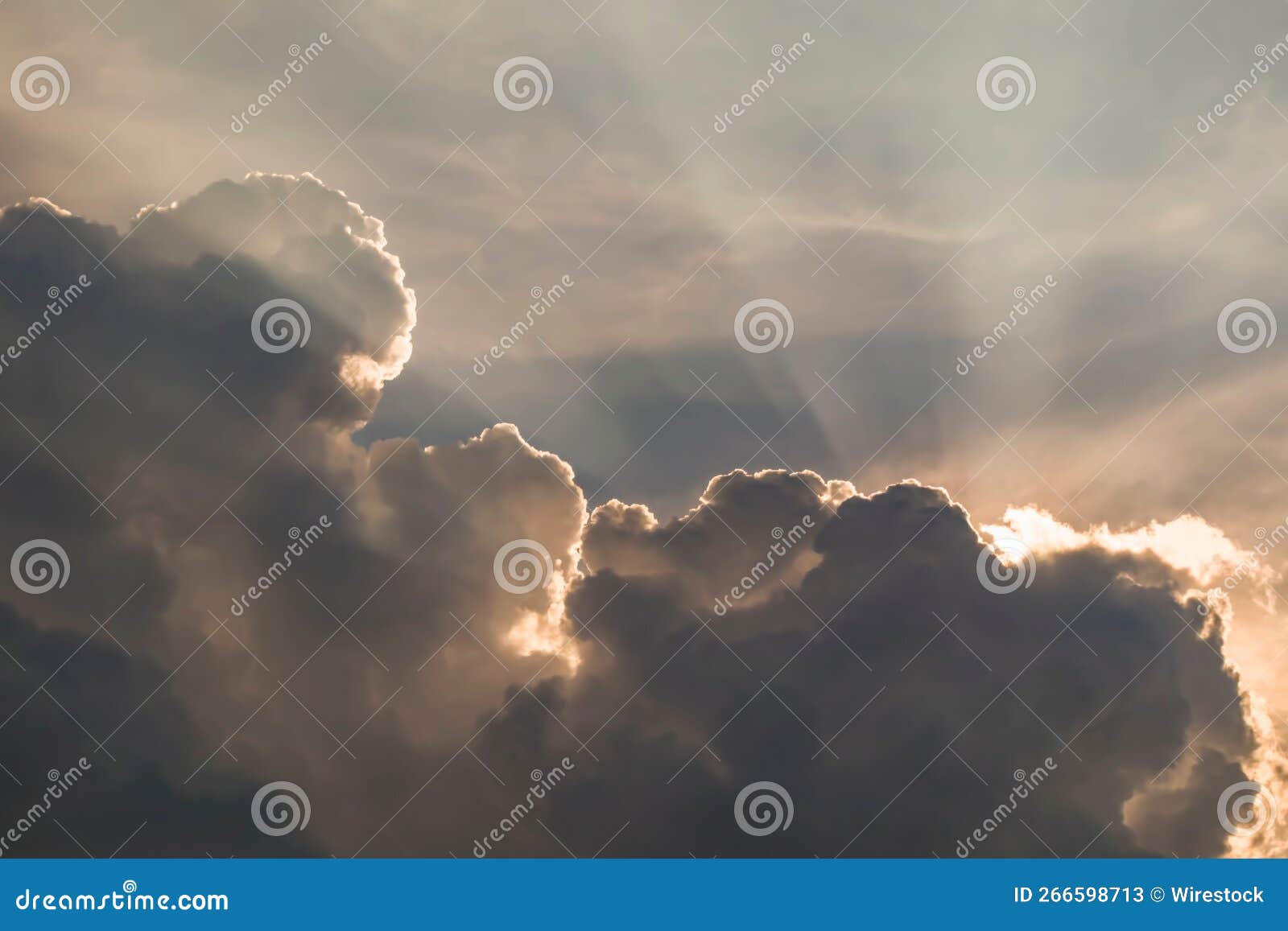 Big Clouds in the Sky at Sunset Stock Image - Image of wallpaper ...