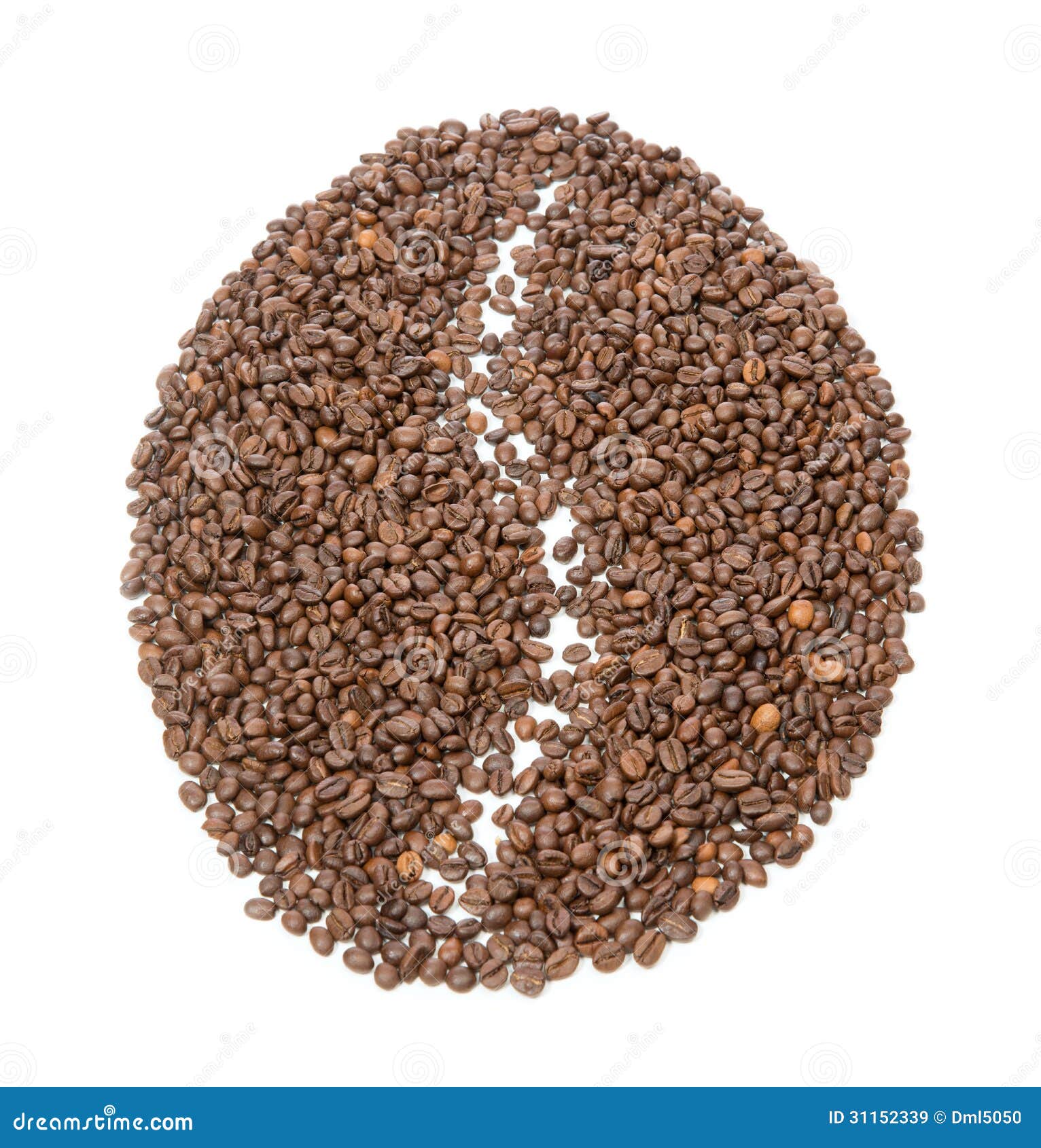 Big Coffee Bean Made of Coffee Stock Image - Image of freshness ...