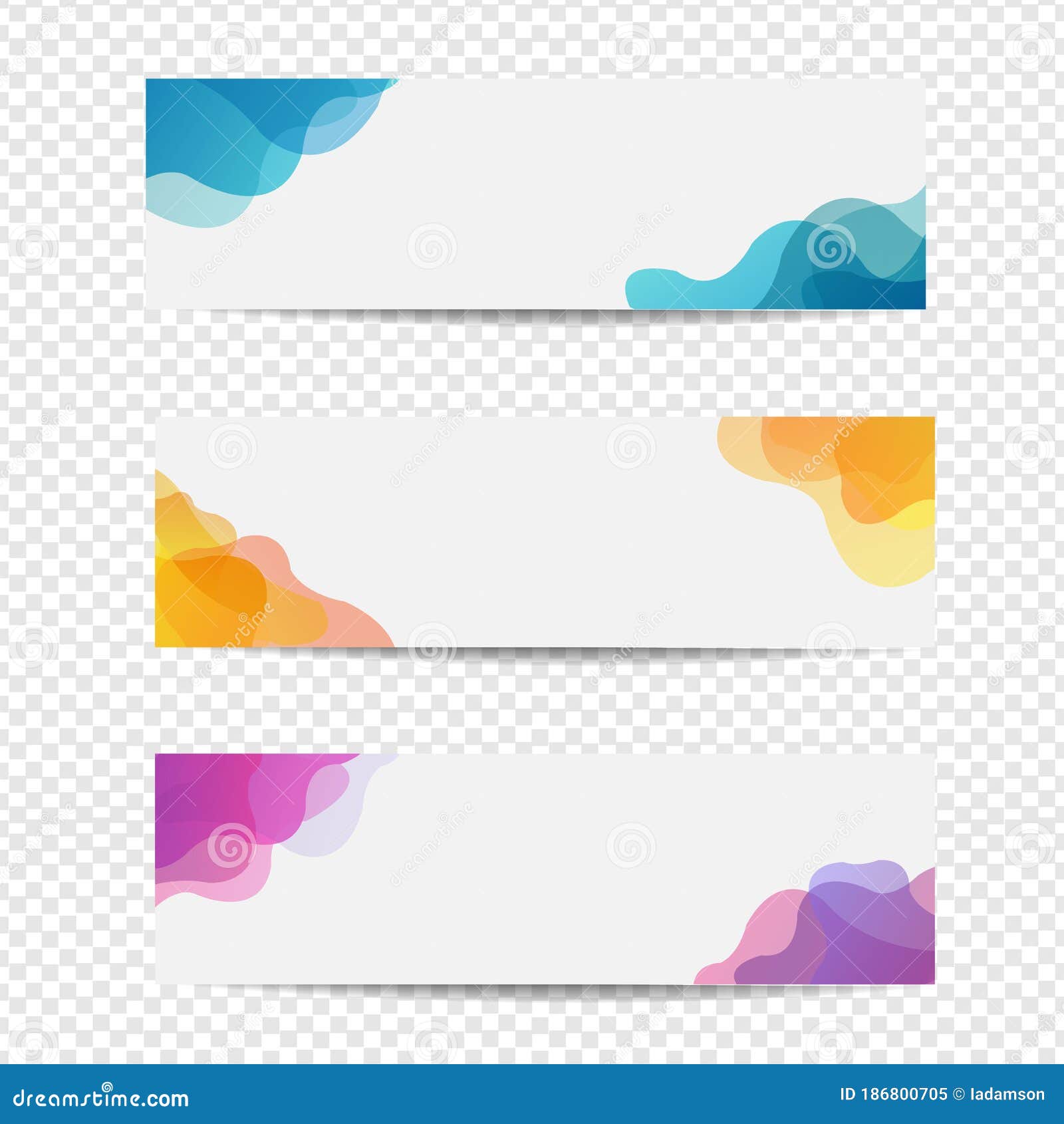 Big Collection Banners Isolated Transparent Background Stock Vector ...