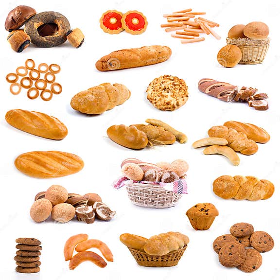 Big collection of bread stock image. Image of brown, tasty - 16221637