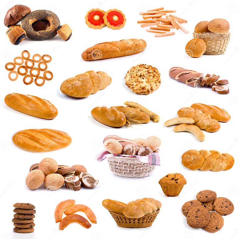 Big collection of bread stock image. Image of brown, tasty - 16221637