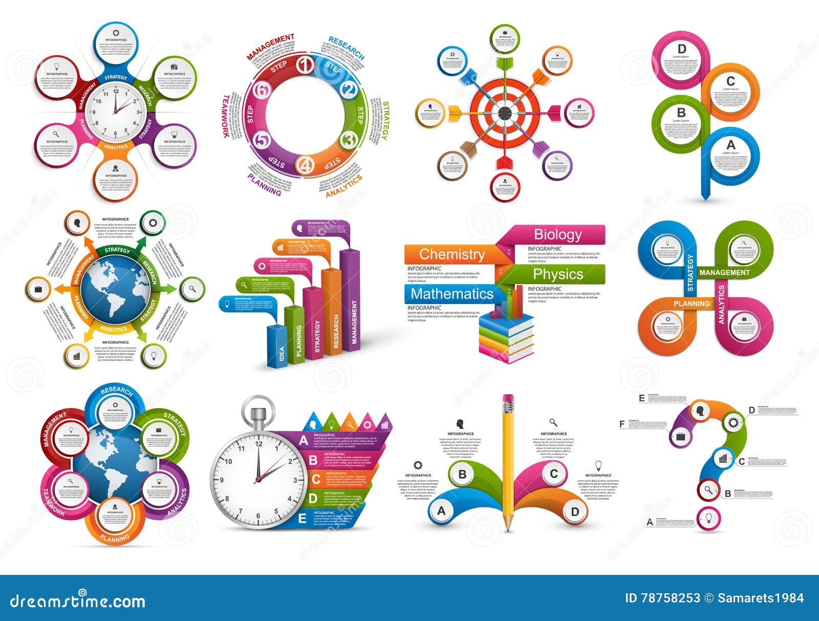 Colorful Infographics Diagram Chart Stock Image | CartoonDealer.com ...