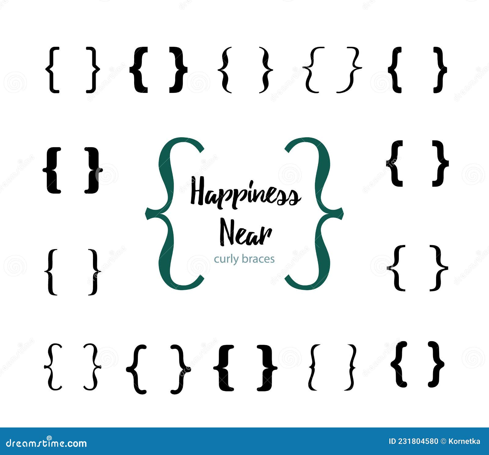 Curly Braces. Parenthesis School Signs Print Brackets Vector Symbols ... Curly Braces. Parenthesis School Signs Print Brackets Vector Symbols ...