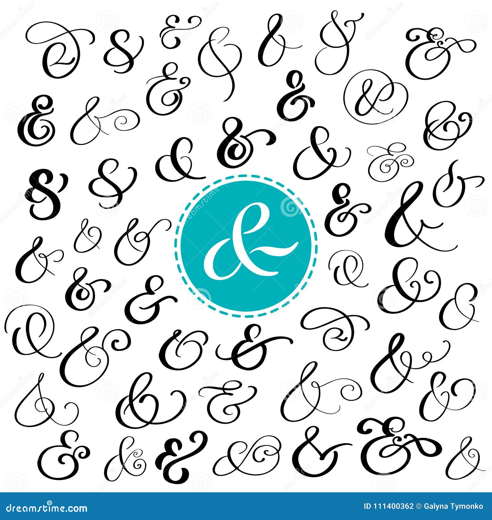 Handwritten Ampersands And Conjunctions And Vector Set. Calligraphic ... Handwritten Ampersands And Conjunctions And Vector Set. Calligraphic ...