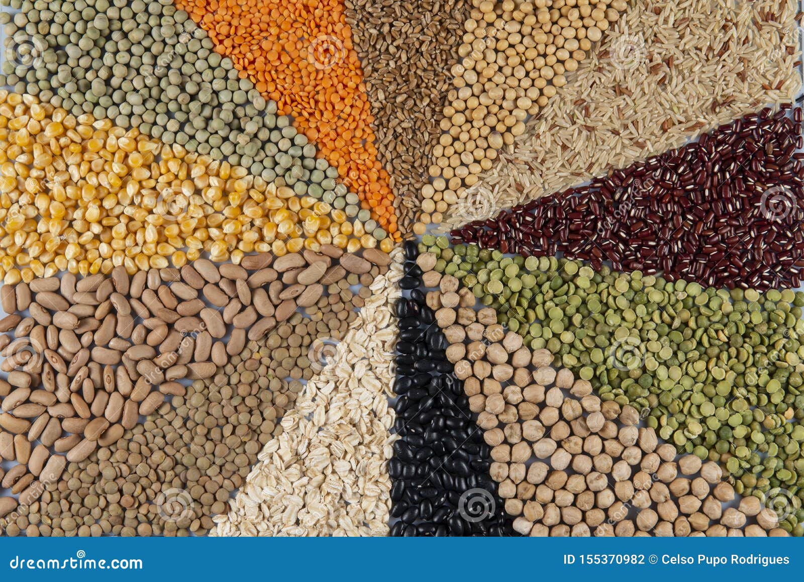 Big Collection of Different Cereals and Edible Seeds Stock Photo ...