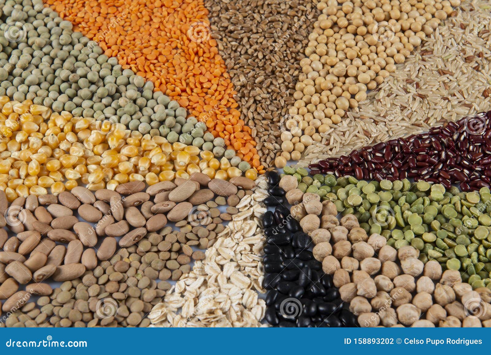 Big Collection of Different Cereals and Edible Seeds Stock Photo ...