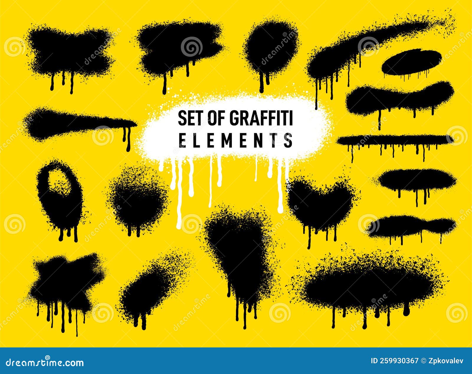 Graffiti Elements Vector Illustration | CartoonDealer.com #18980180