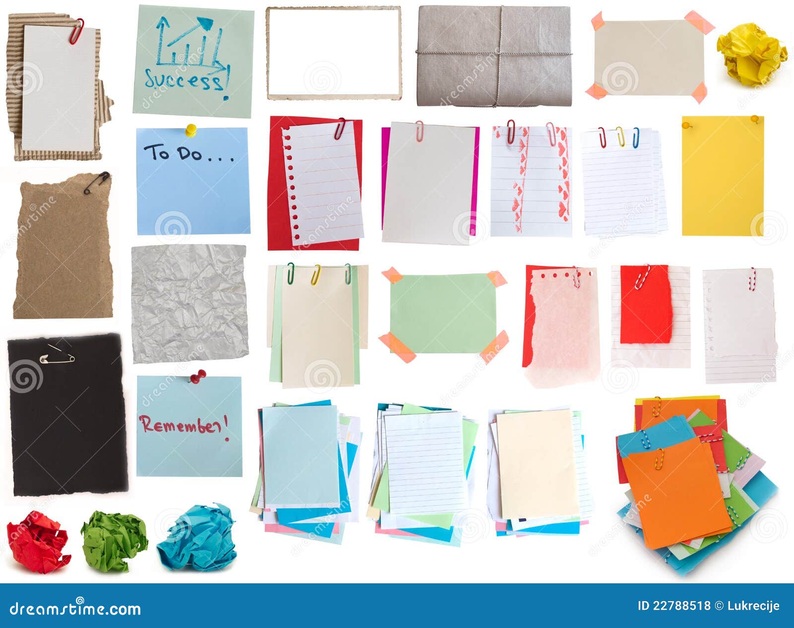 Big collection of notes stock photo. Image of clips, copy - 22788518