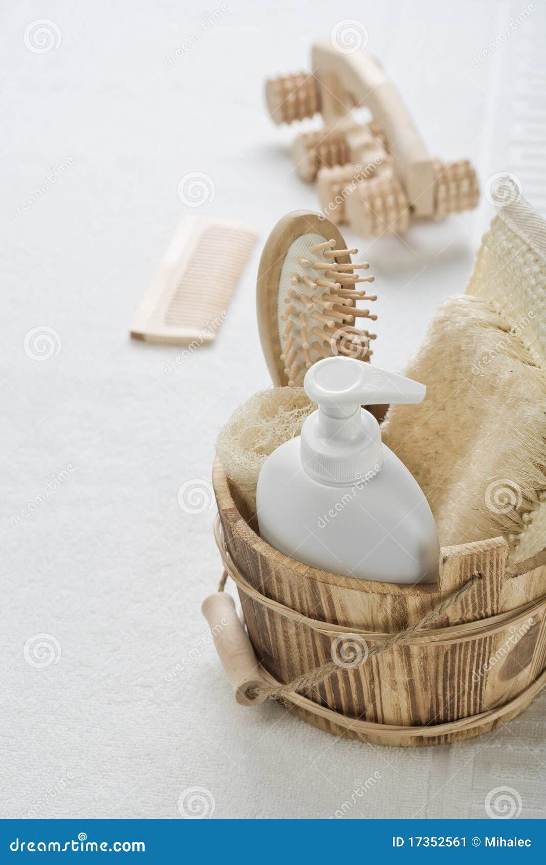 Big Collection of Objects for Bathing Stock Image - Image of bright ...