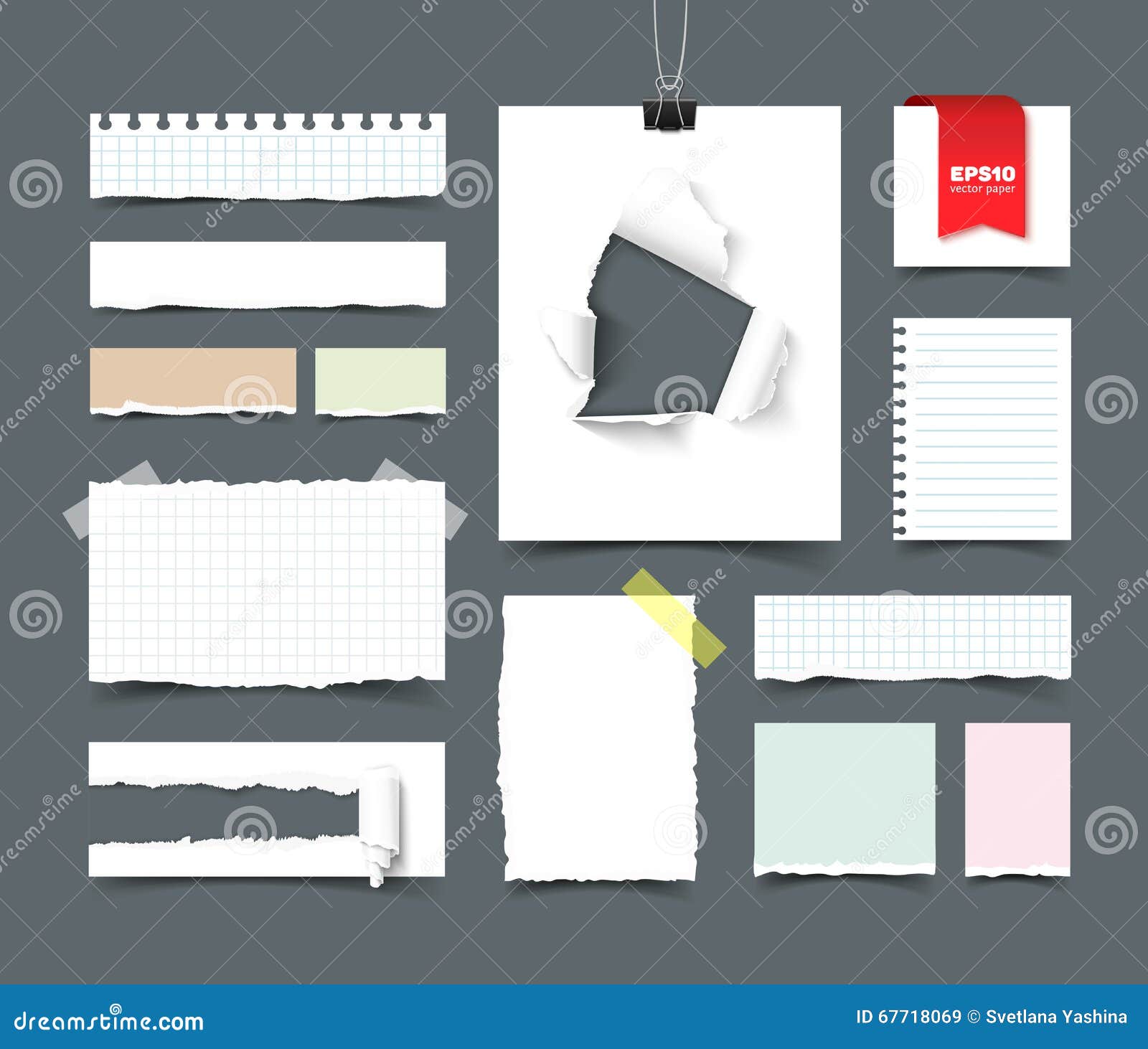 Big Collection of Office Paper Stock Vector - Illustration of branding ...
