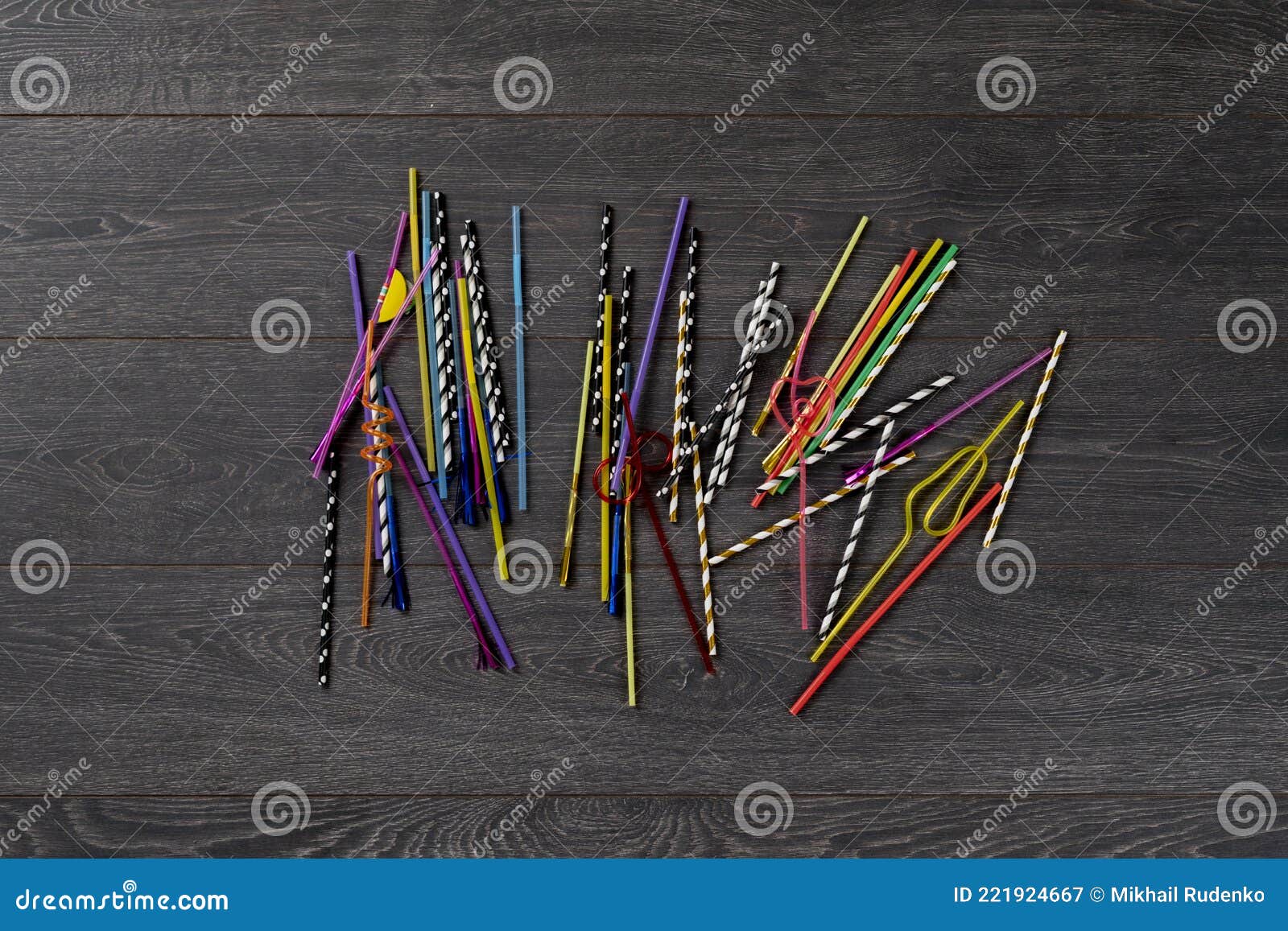 A Big Collection or Set of Bunch of Different Drinking Straws Flat Lay ...