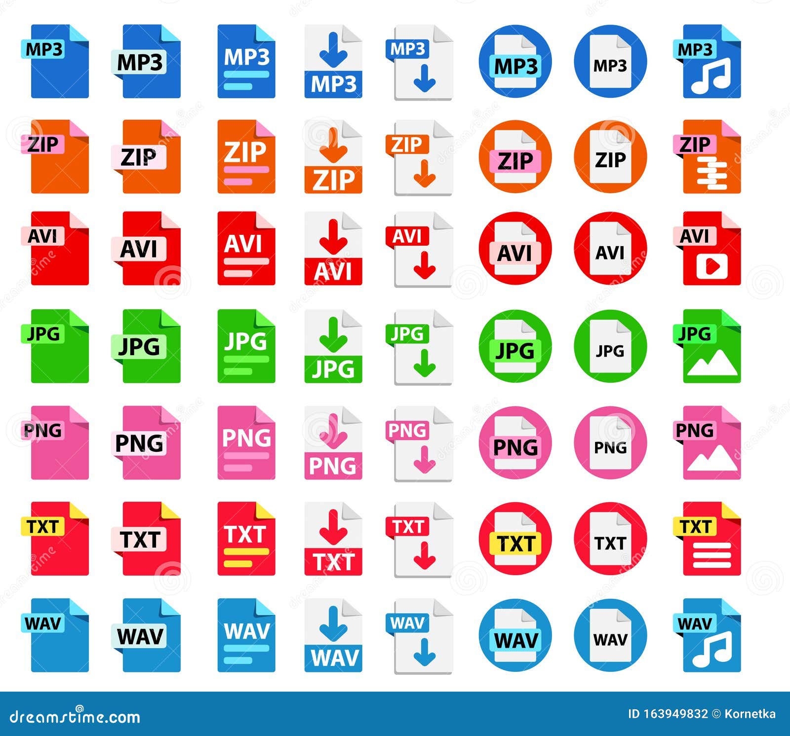 Big Collection of Vector Icons. File Format Extensions Icons Stock ... Big Collection of Vector Icons. File Format Extensions Icons Stock ...