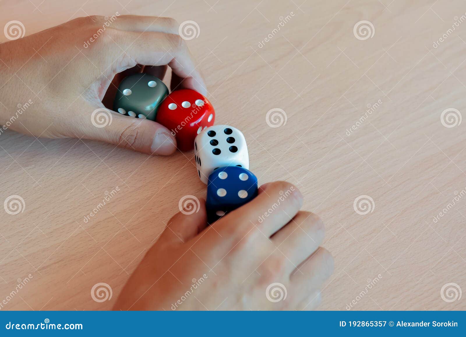 Dice of Different Colors in Different Combinations Stock Image - Image ...