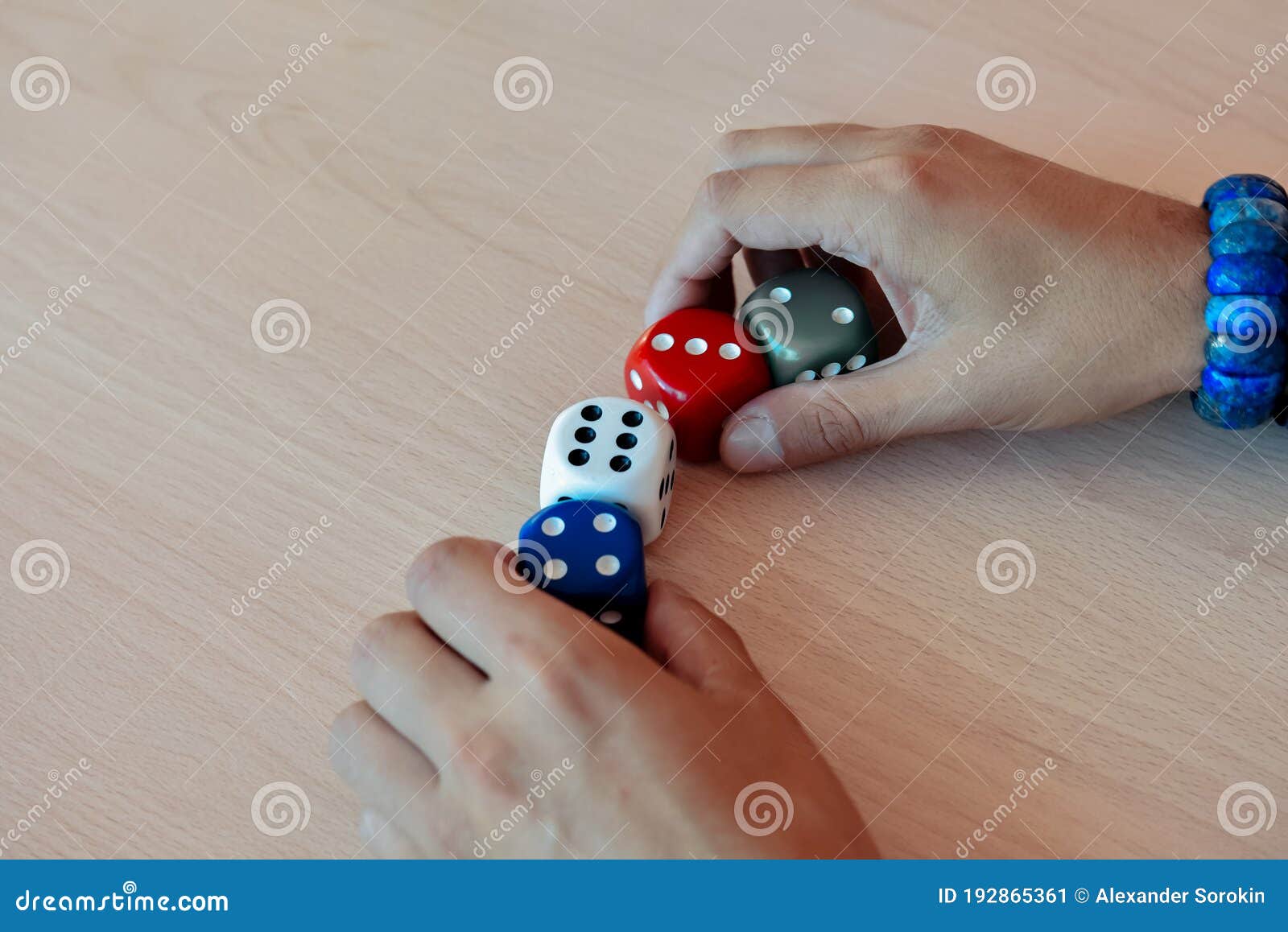 Dice of Different Colors in Different Combinations Stock Image - Image ...
