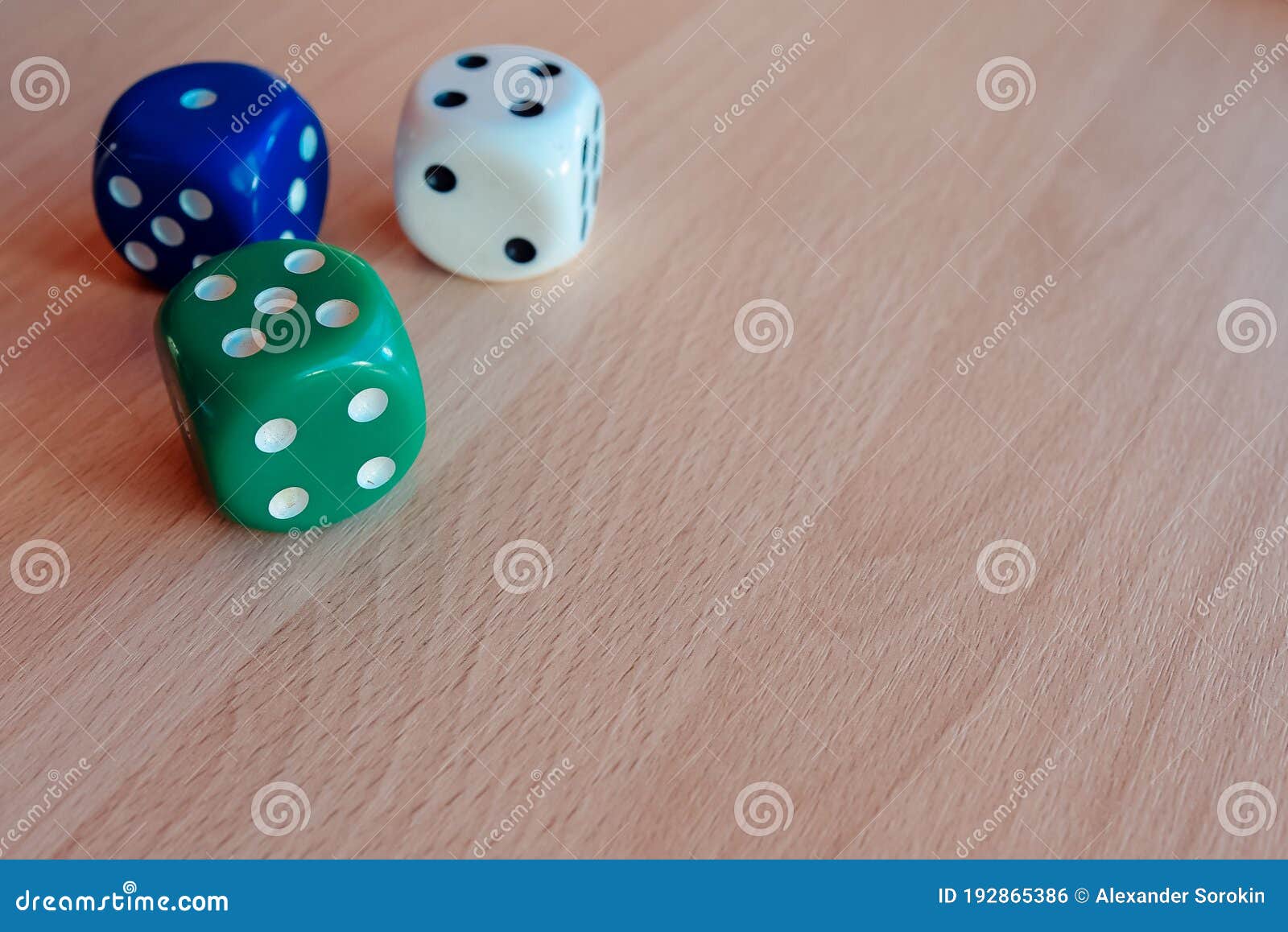 Dice of Different Colors in Different Combinations Stock Photo - Image ...