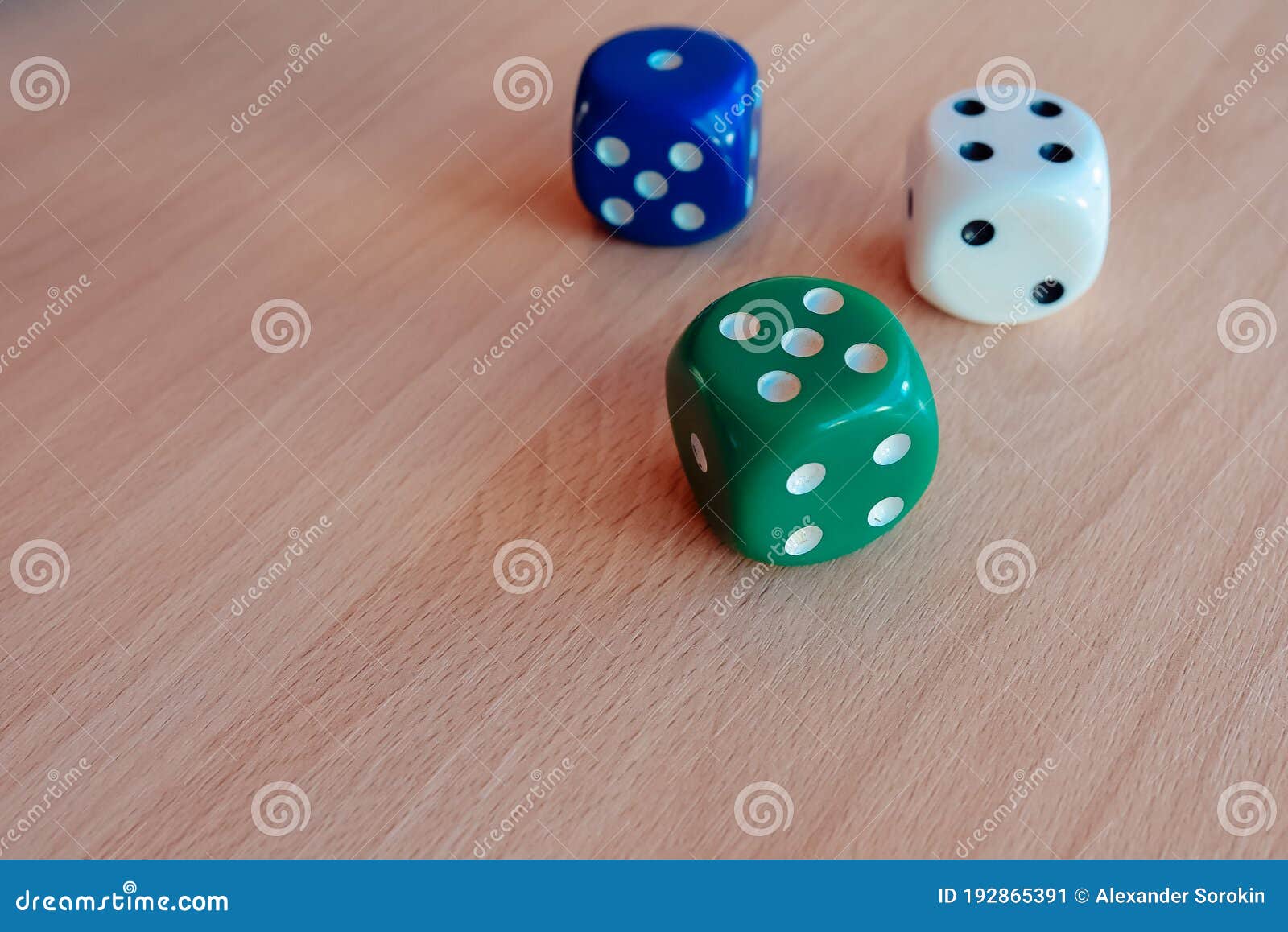 Dice of Different Colors in Different Combinations Stock Image - Image ...