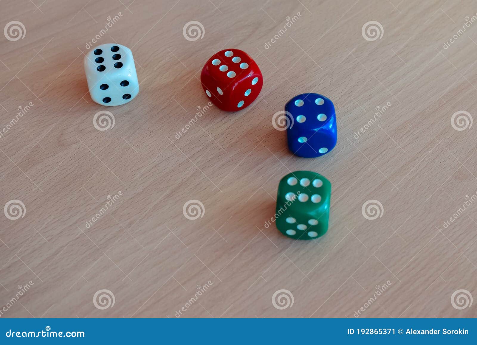 Dice of Different Colors in Different Combinations Stock Image - Image ...