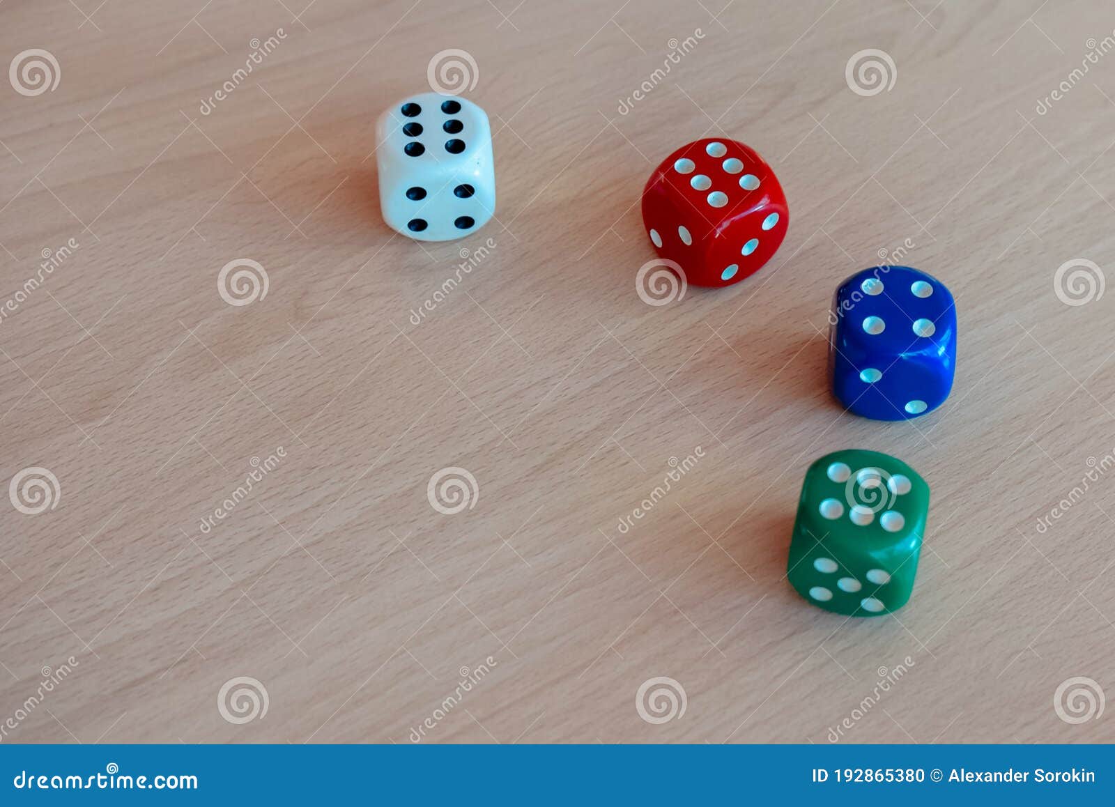 Dice of Different Colors in Different Combinations Stock Photo - Image ...
