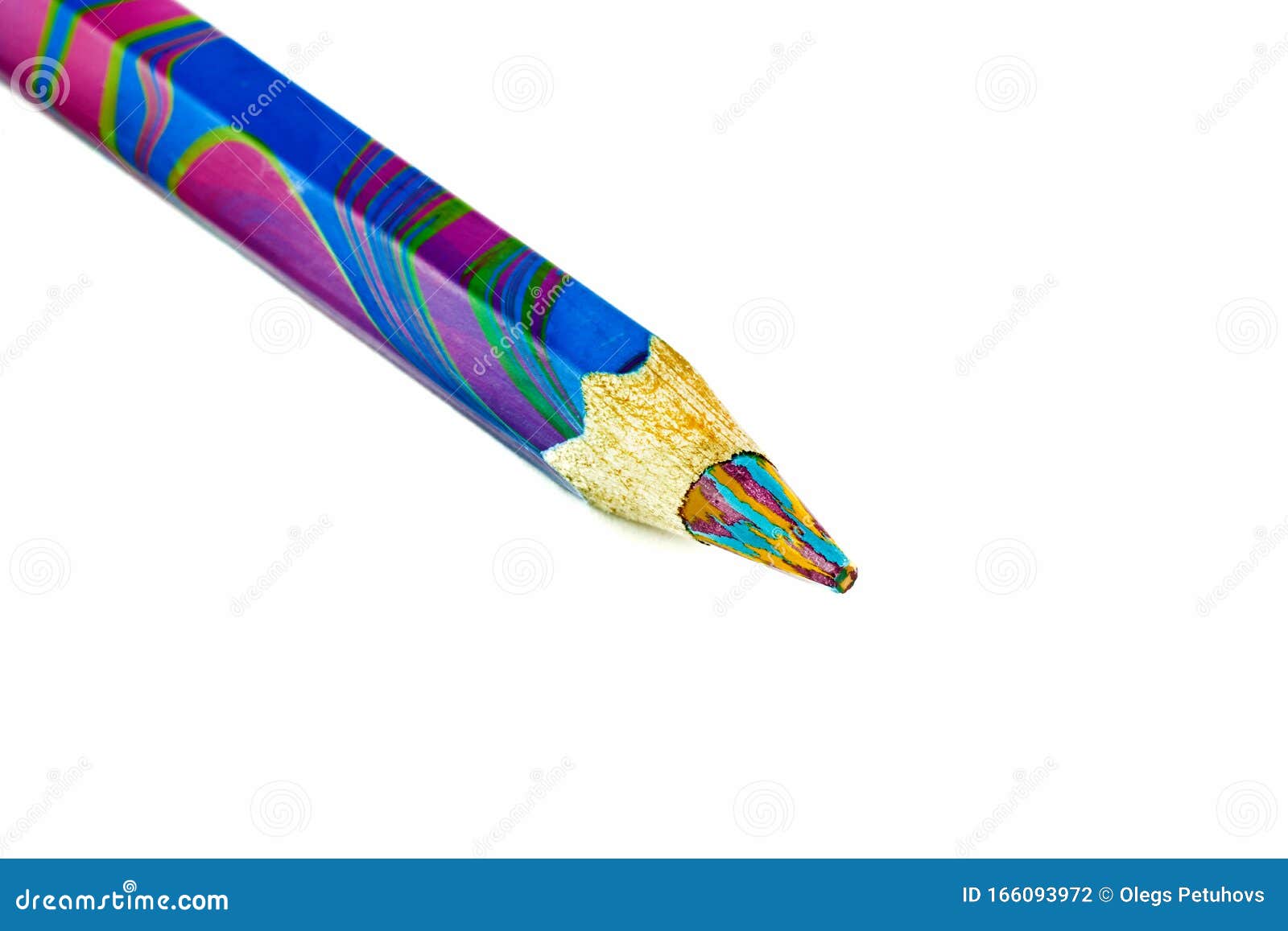 Big Color Pencil Isolated on White Background Stock Photo - Image of ...