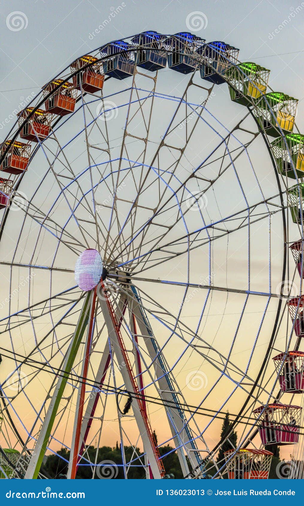 Big Color Wheel at a Fairground Editorial Stock Photo - Image of blue ...