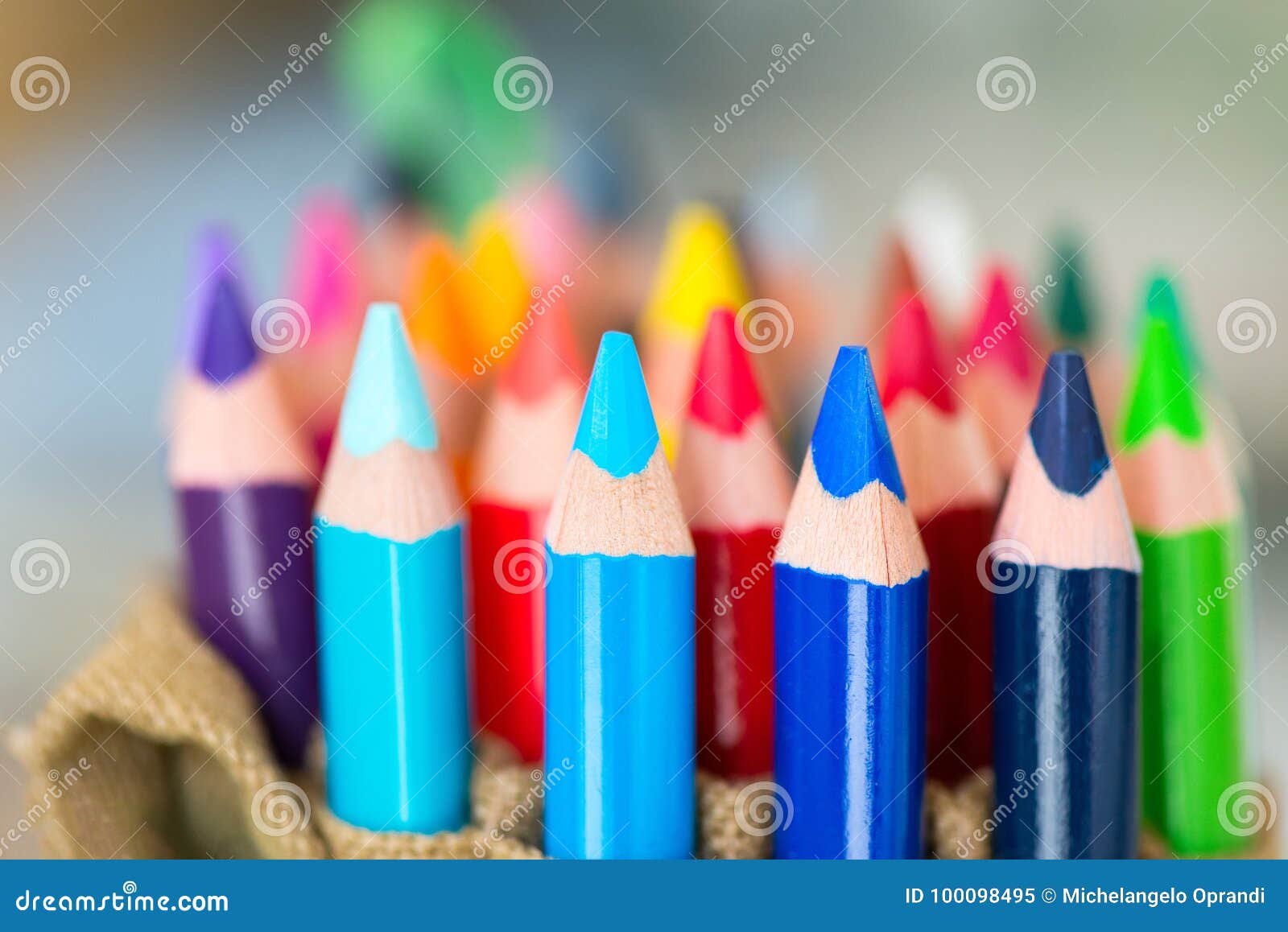 Big colored pencils stock image. Image of kindergarden - 100098495