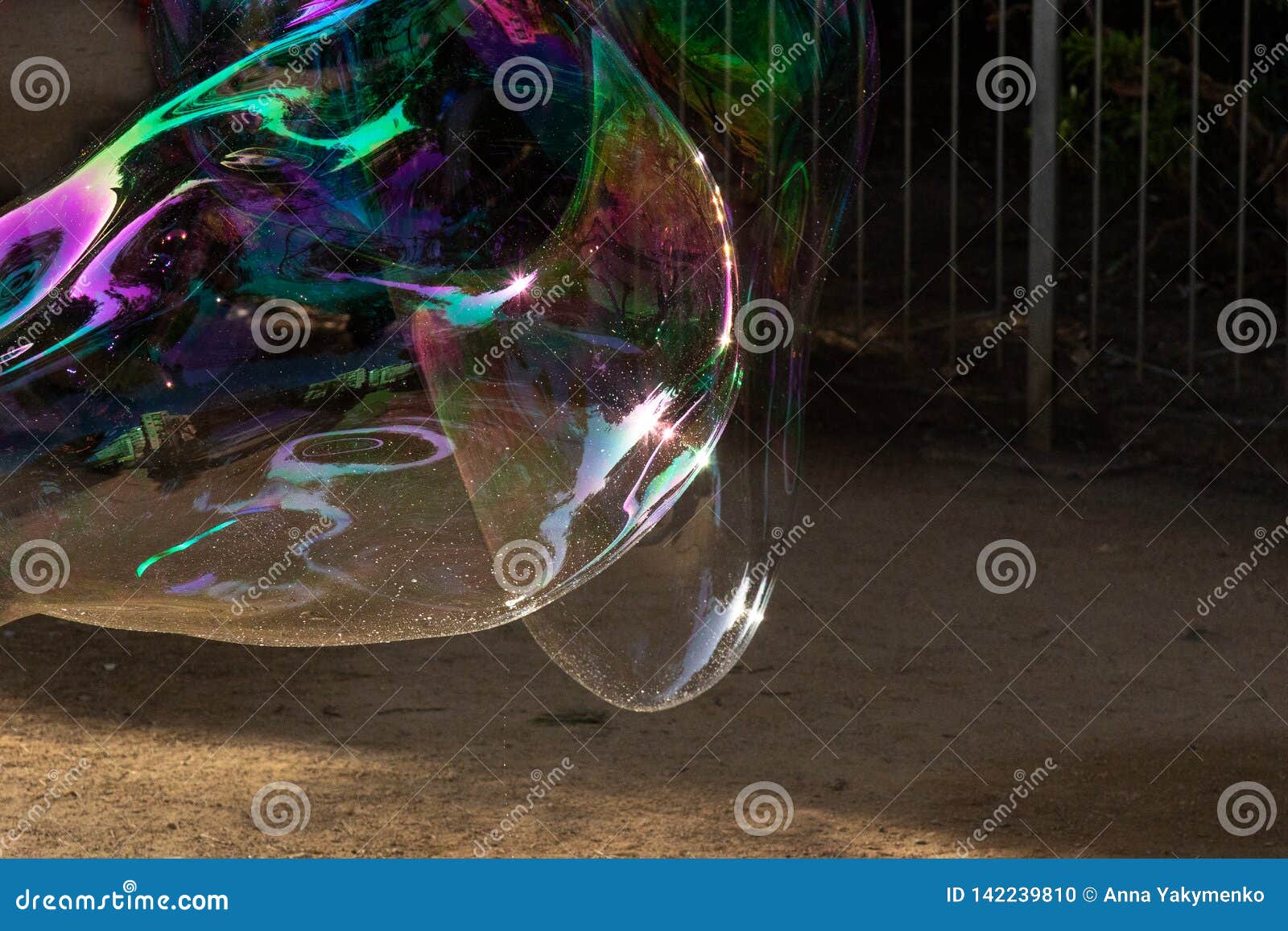 Big Colored Soap Bubbles in the Park Stock Photo - Image of blowing ...