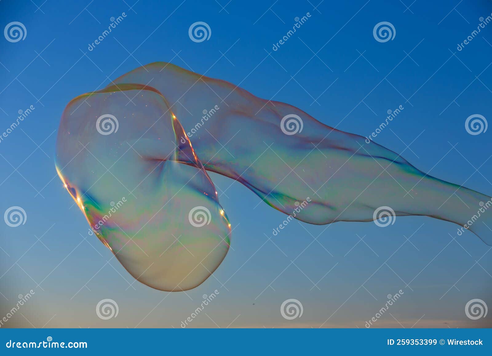 Big Colorful Bubble in the Blue Sky Stock Image - Image of background ...