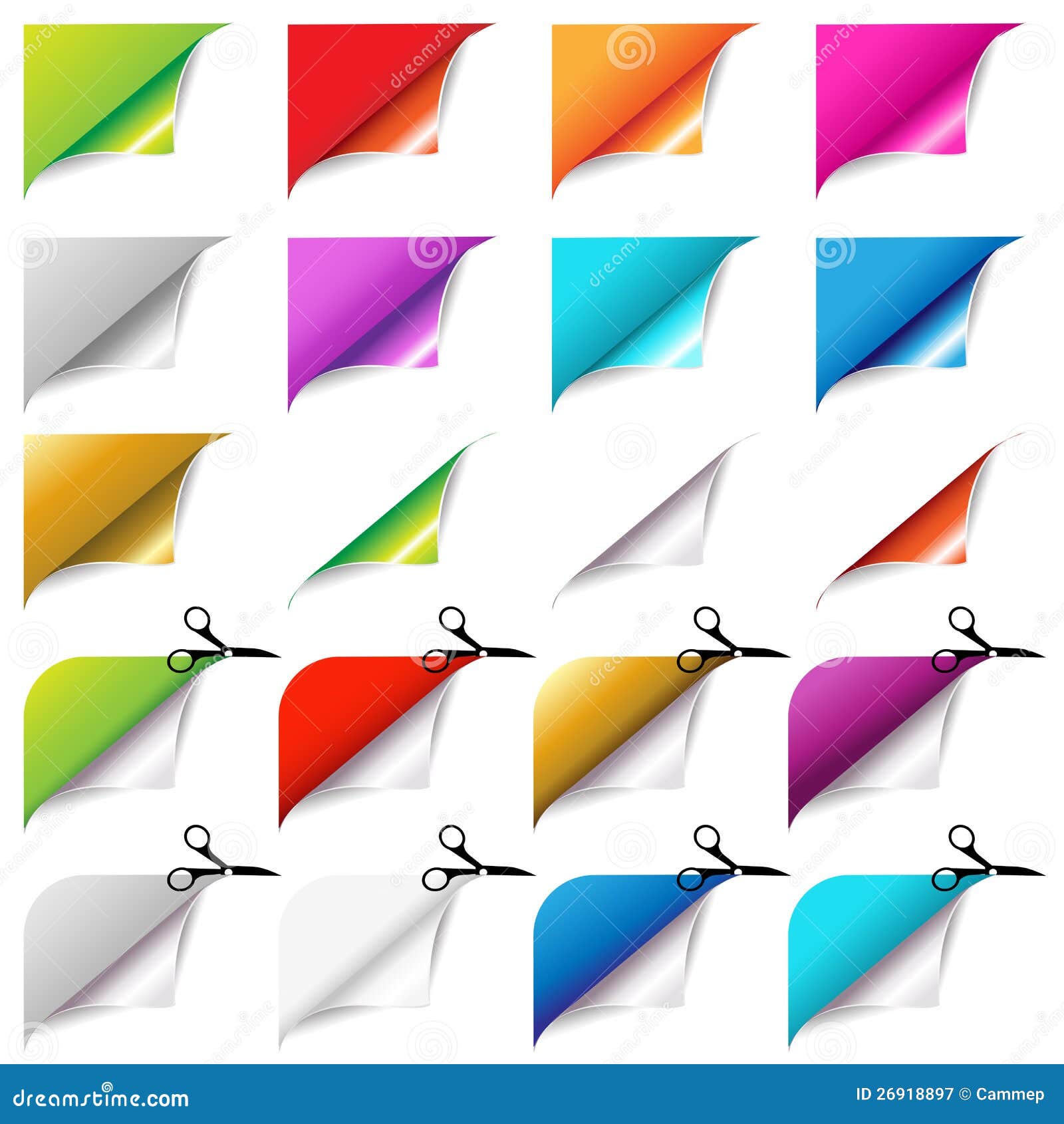 Big Colorful Corners Set stock vector. Illustration of color - 26918897