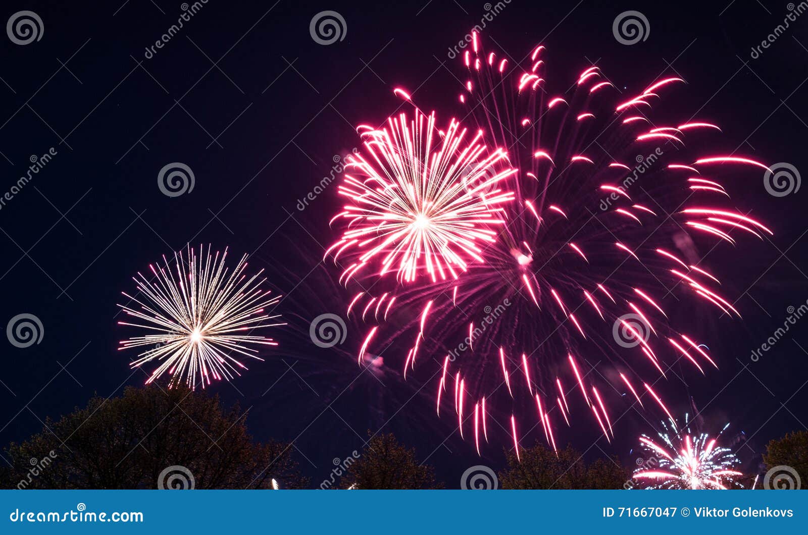Big colorful fireworks stock image. Image of explode - 71667047