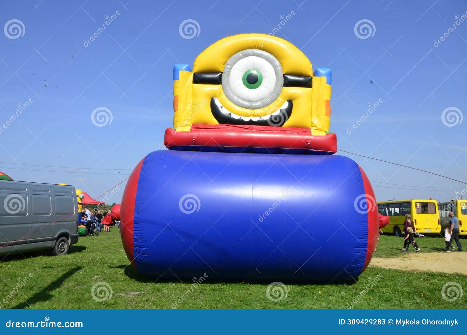 Big, Colorful, Inflatable Castle Labyrinth Editorial Stock Photo ...