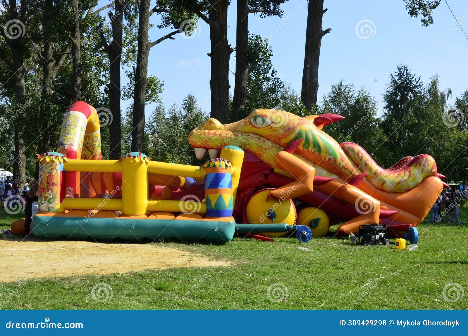 Big, Colorful, Inflatable Castle Labyrinth Editorial Stock Photo ...