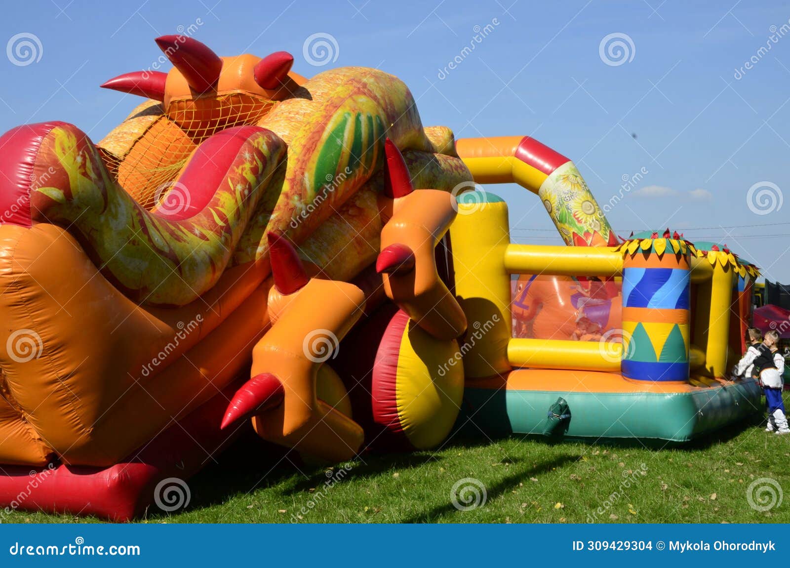 Big, Colorful, Inflatable Castle Labyrinth Editorial Stock Image ...