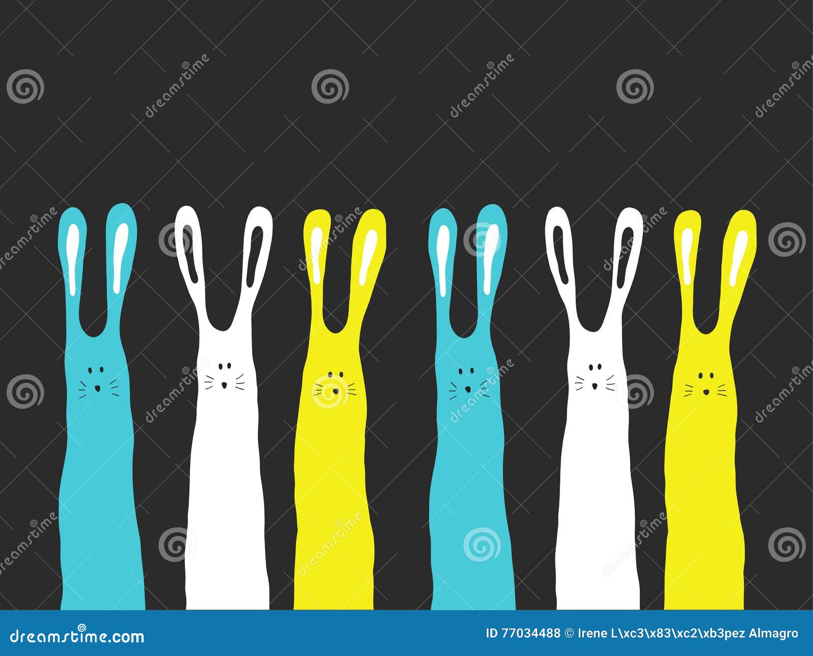 Rabbits Background Cartoon Vector | CartoonDealer.com #46266365