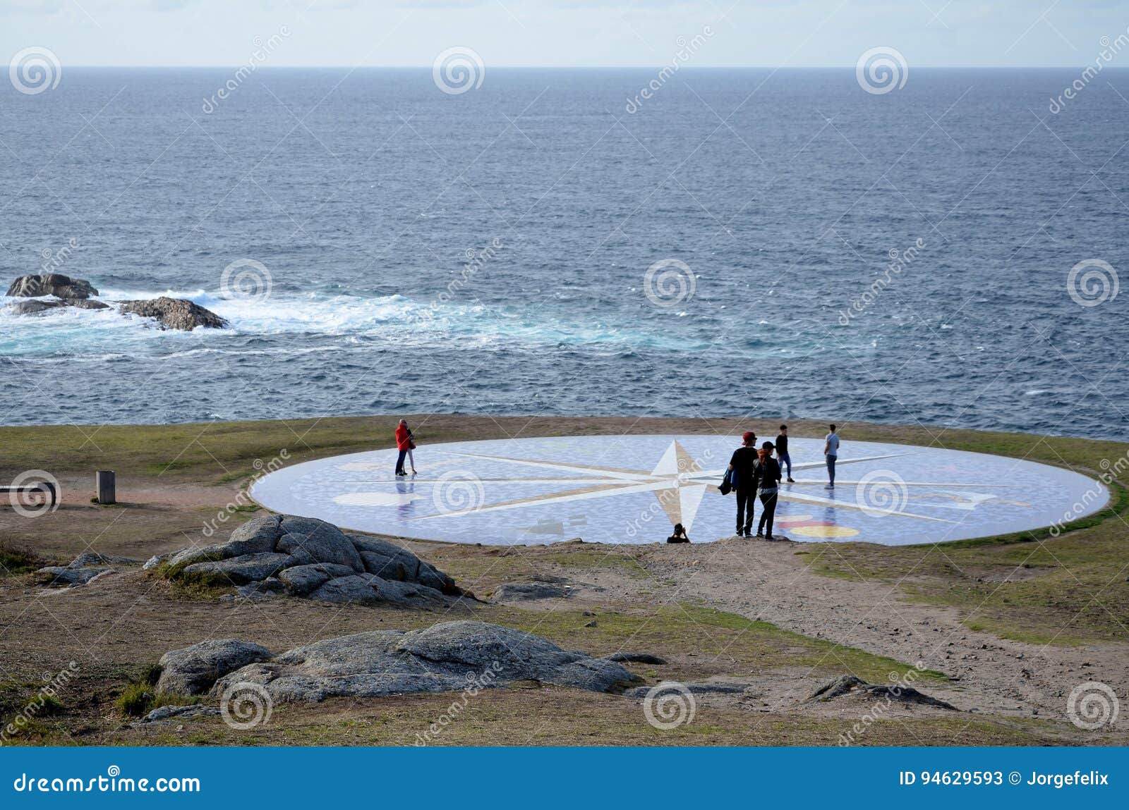 Big Compass in the North Coast of Spain Editorial Stock Photo - Image ...