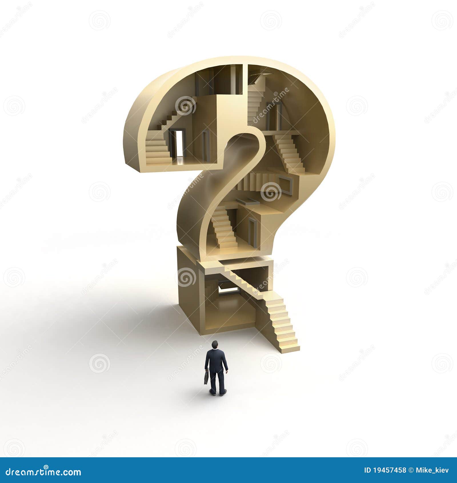 Big complicated question stock illustration. Illustration of concept ...