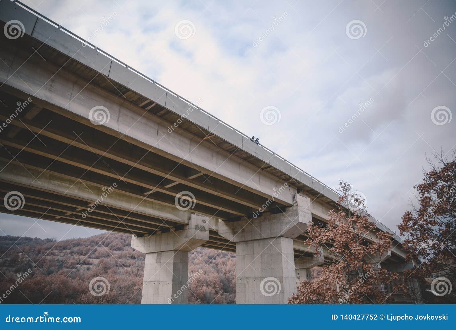 Big Concrete Overpass. Bridge Under Construction Stock Photo - Image of ...