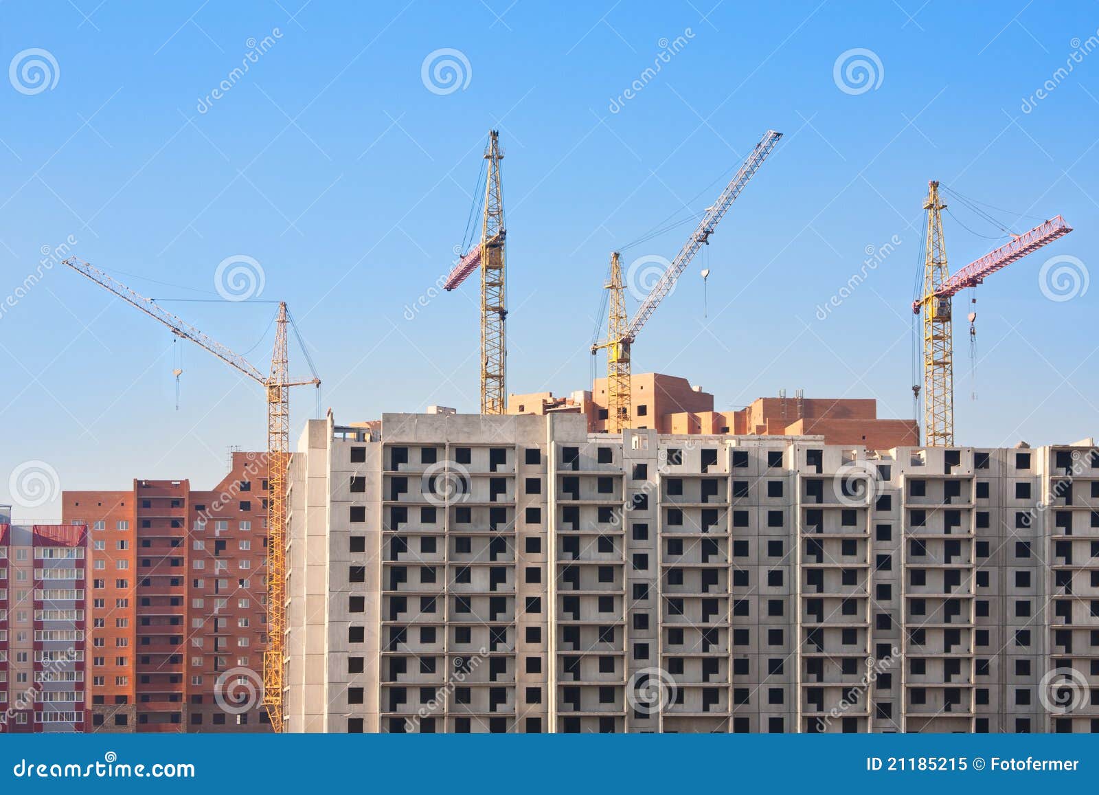 Big construction stock image. Image of blue, hoisting - 21185215