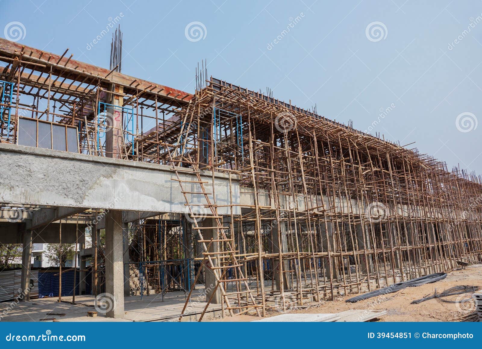 Big Construction stock image. Image of scaffolding, making - 39454851
