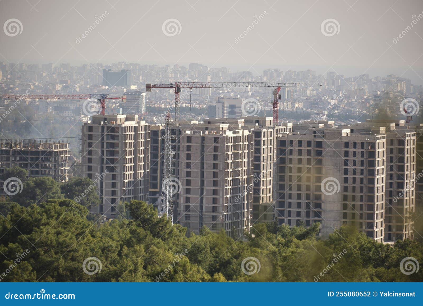Big Construction Site a Big Construction Site with Cranes Stock Photo ...