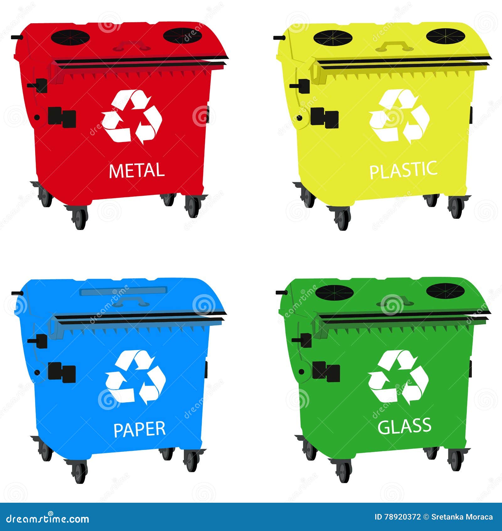 Big Containers for Recycling Waste Sorting, Recycle Bin Stock Vector ... Big Containers for Recycling Waste Sorting, Recycle Bin Stock Vector ...
