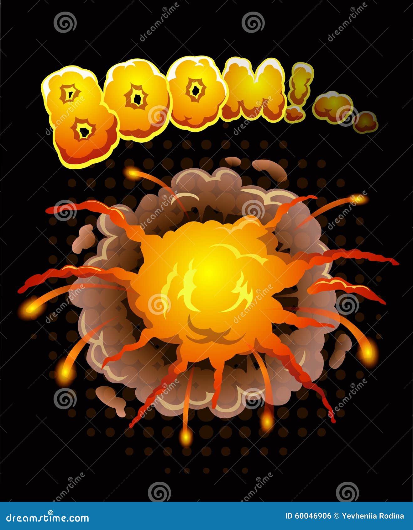 Big Cool Explosion Background Stock Illustration - Illustration of ...