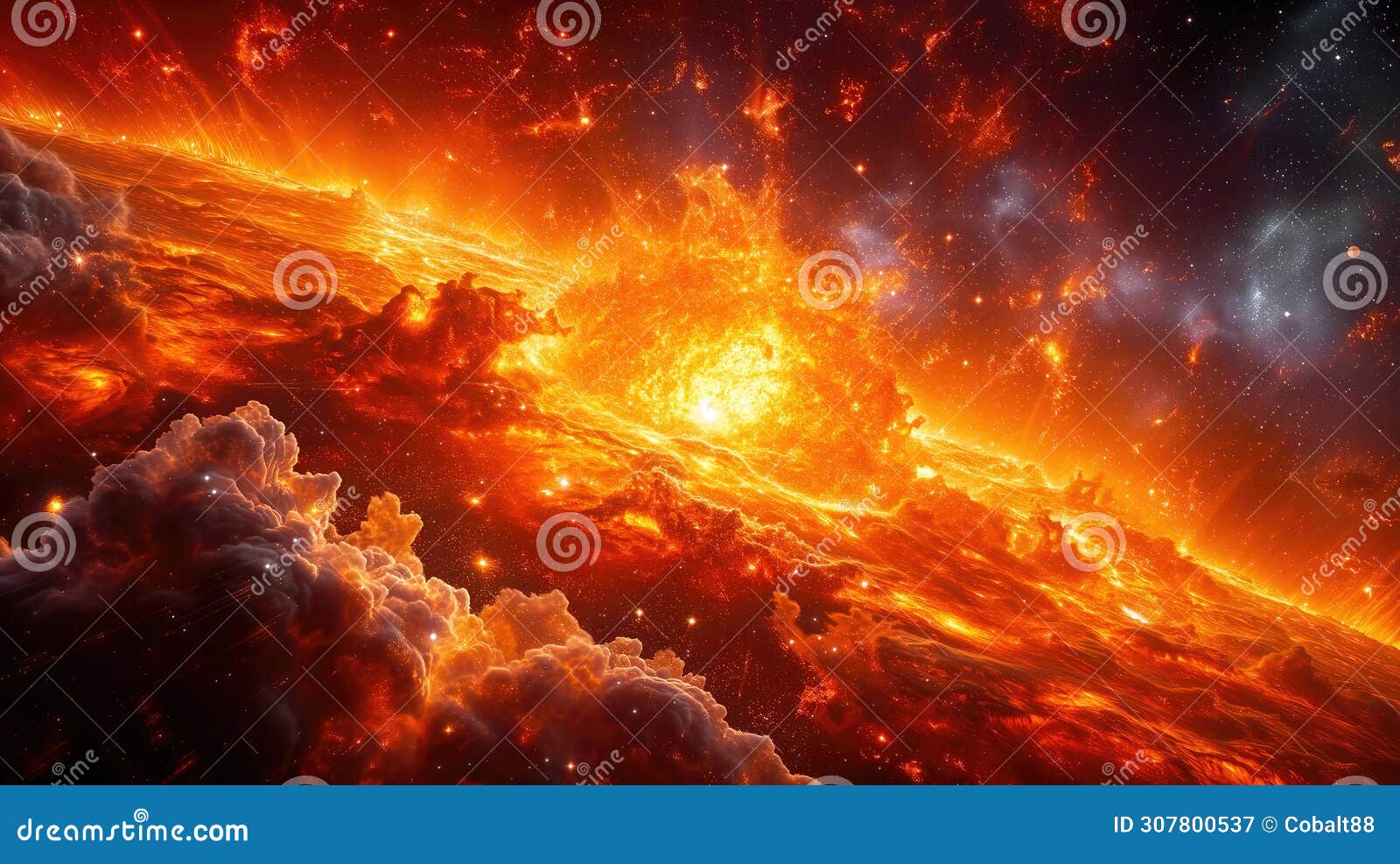 Big Cosmic Explosion, Big Bang Concept, Science Fiction Cosmic ...