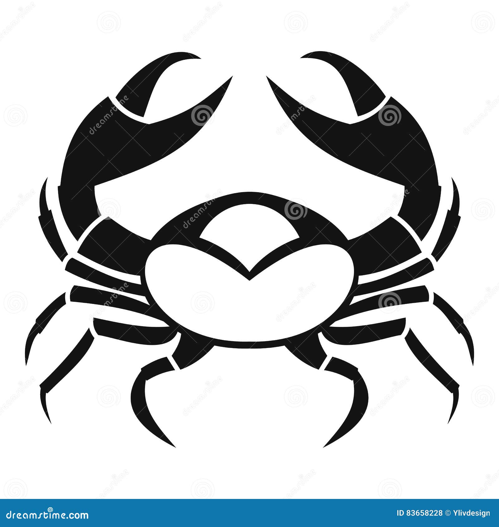Big Crab Icon, Simple Style Stock Vector - Illustration of meat, food ...