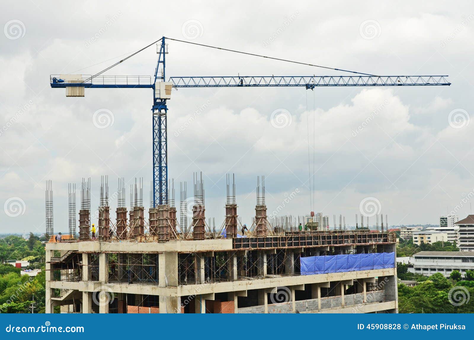 Big crane for construction stock photo. Image of modern - 45908828
