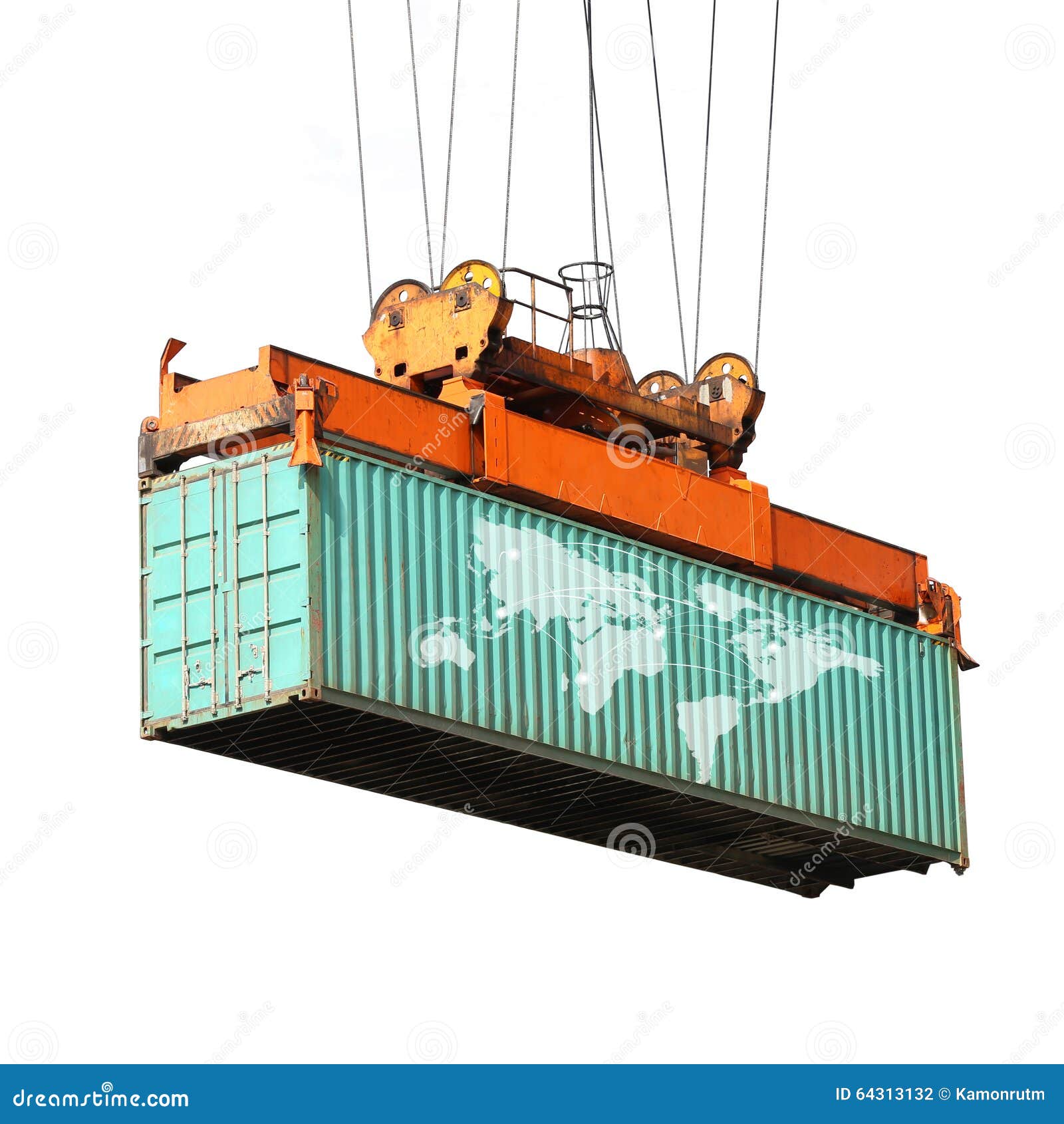 Big Crane Holding Container Box Stock Photo - Image of dispatch ...