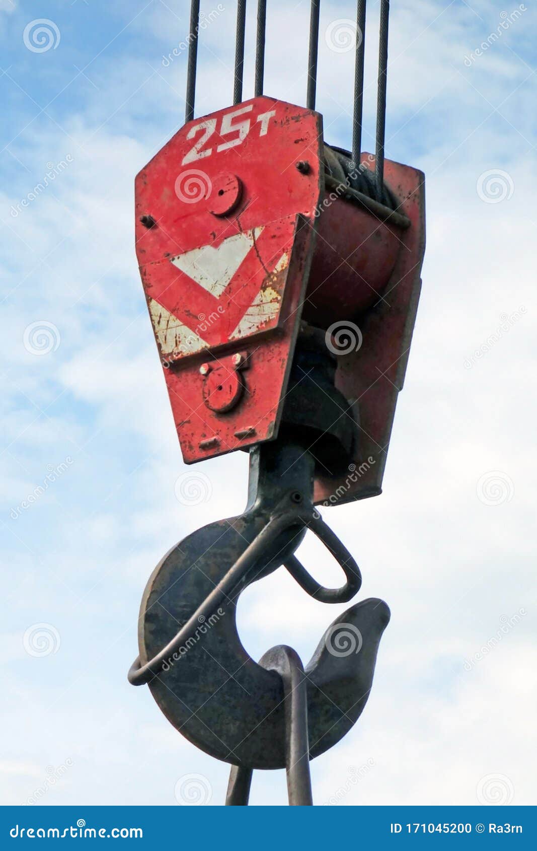 Big crane hook stock photo. Image of steel, closeup - 171045200