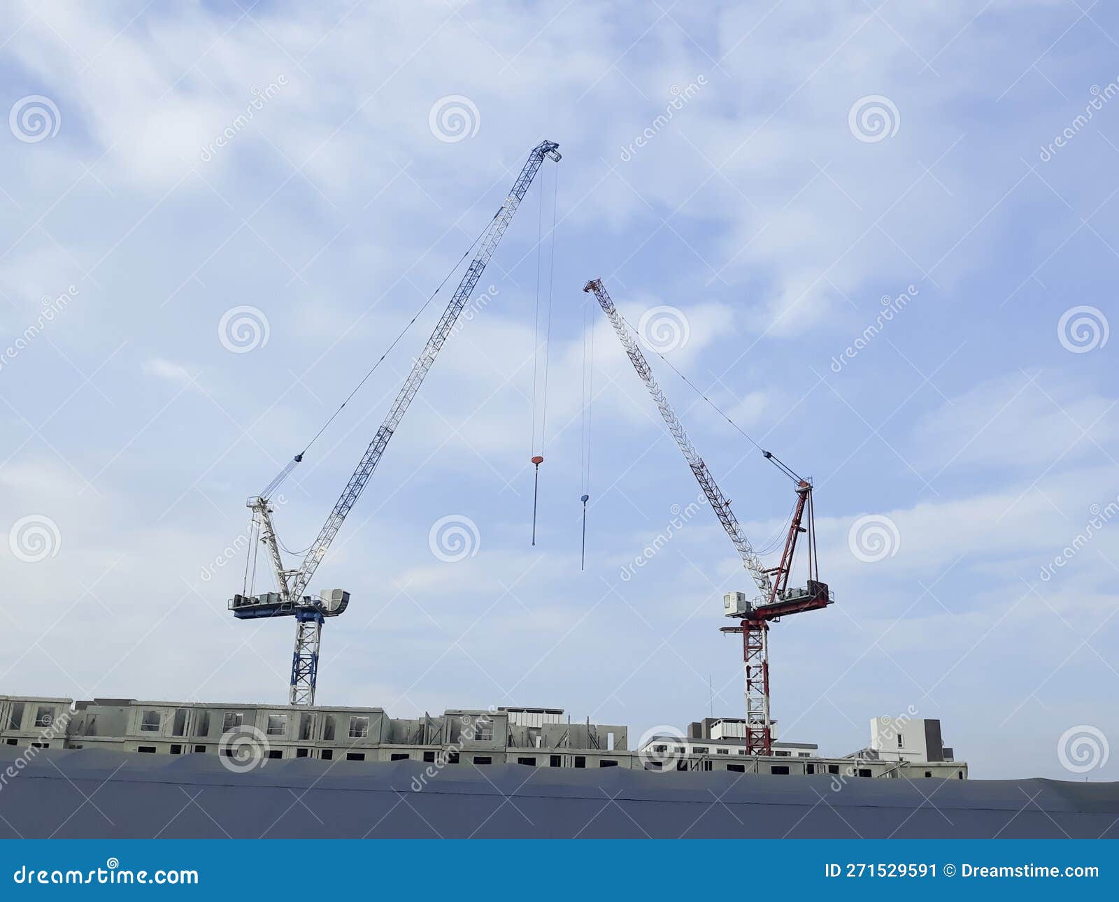 Big crane stock image. Image of house, shadow, engineering - 271529591
