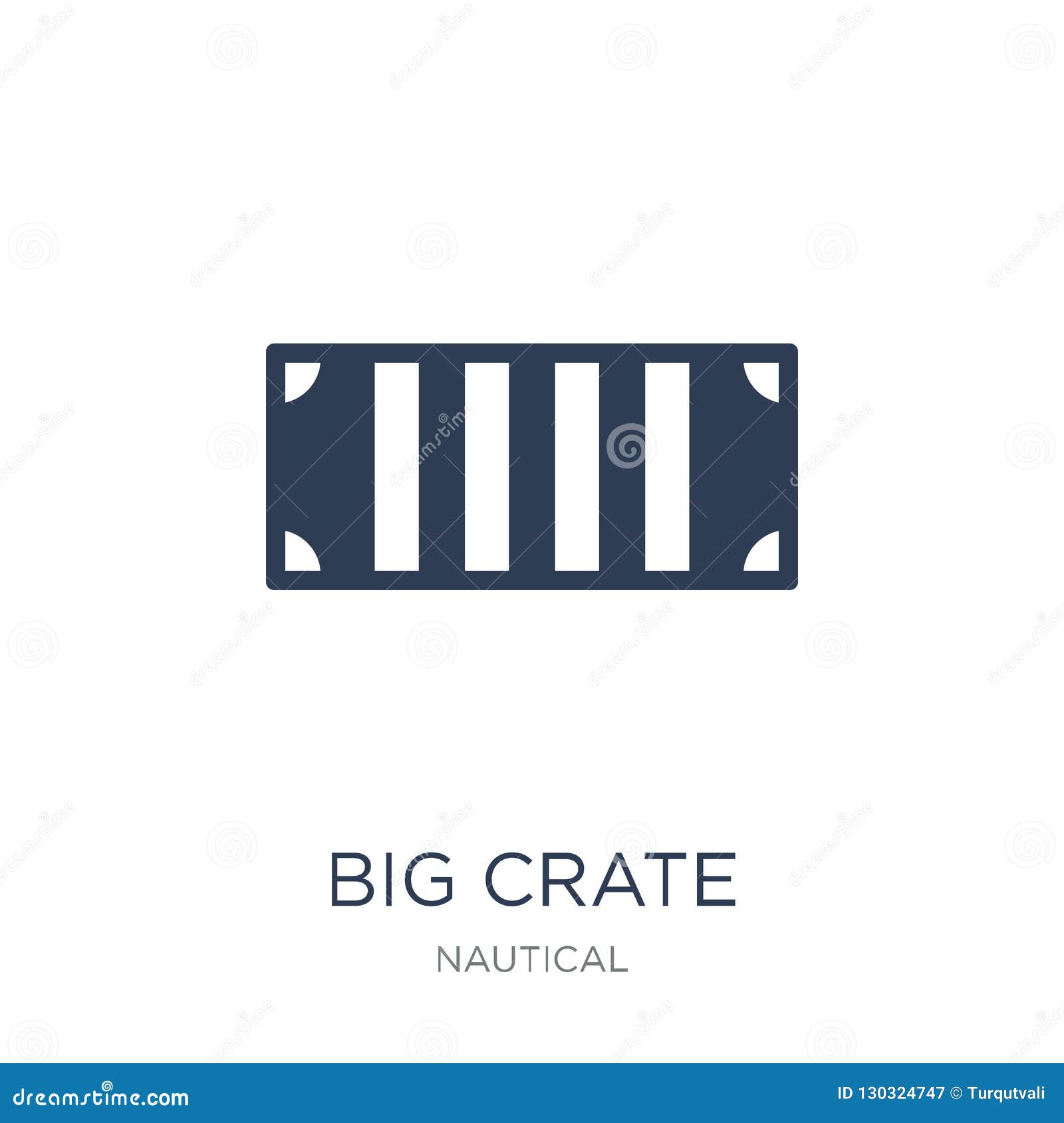 Big Crate Icon. Trendy Flat Vector Big Crate Icon on White Background ...