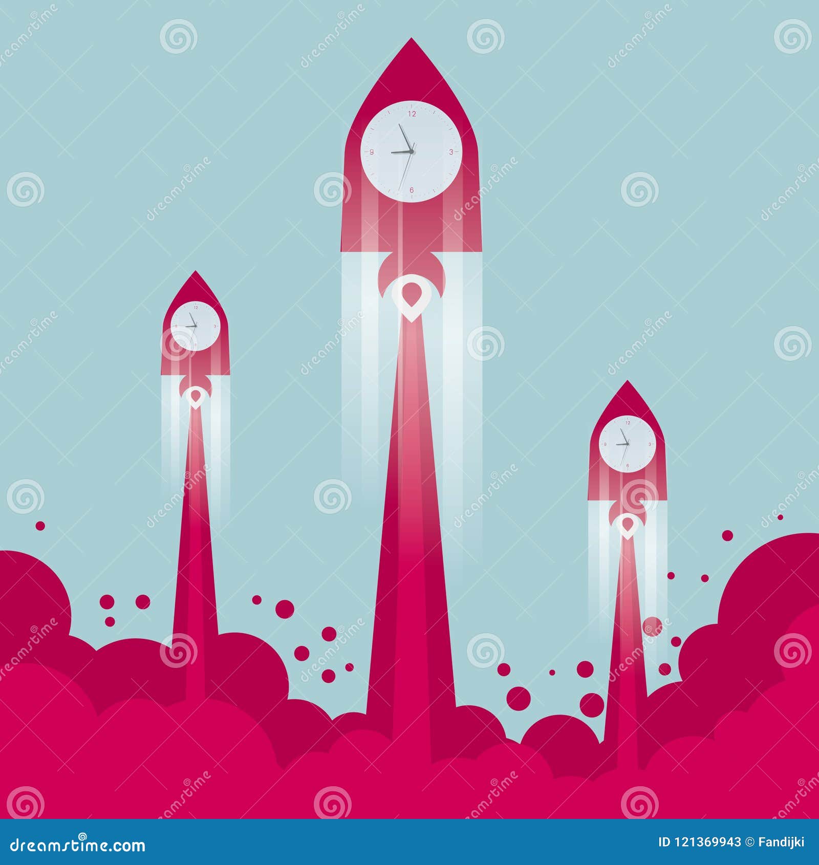 Big Creative Concept Design, Rocket Launch. Stock Vector - Illustration ...