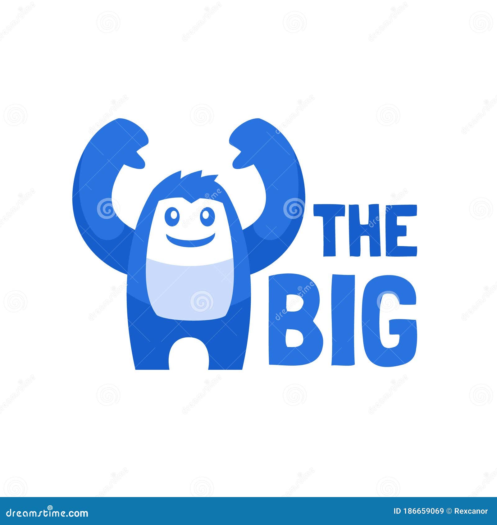 The Big Creature Yeti Logo Design Stock Vector - Illustration of ...
